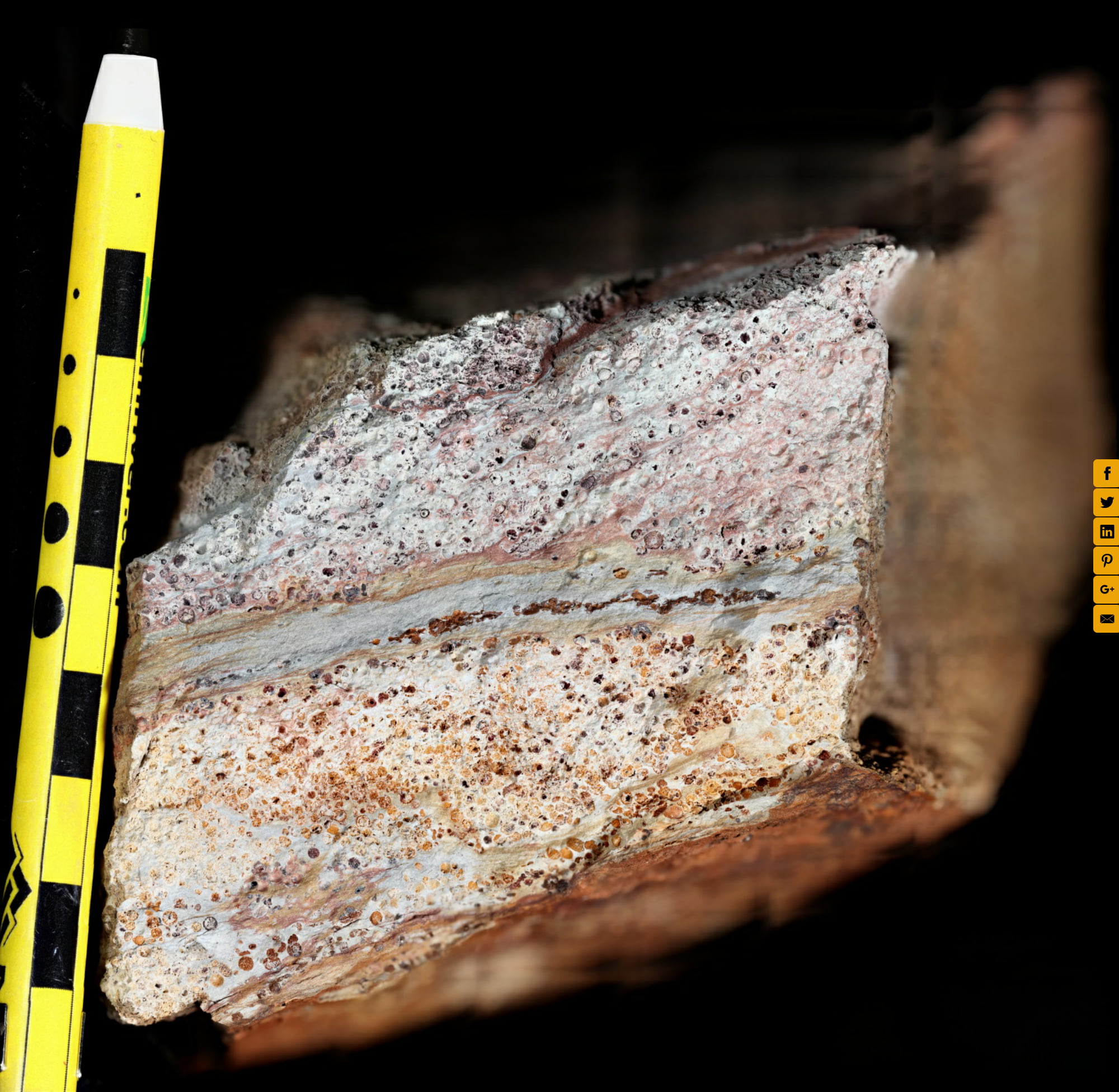 S3 spherulite layer in Mapepe Formation, Fig Tree Group, Barberton ...