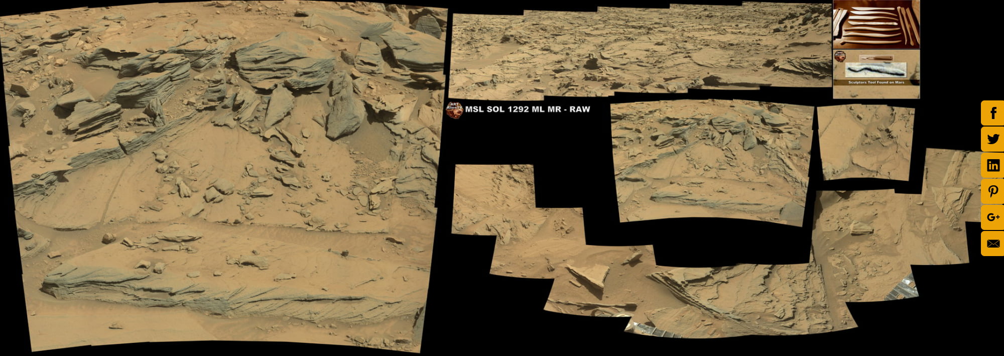 MSL SOL 1292 ML MR (RAW) Mars Sculptors Tool - ArtAlienTV-Gigapans