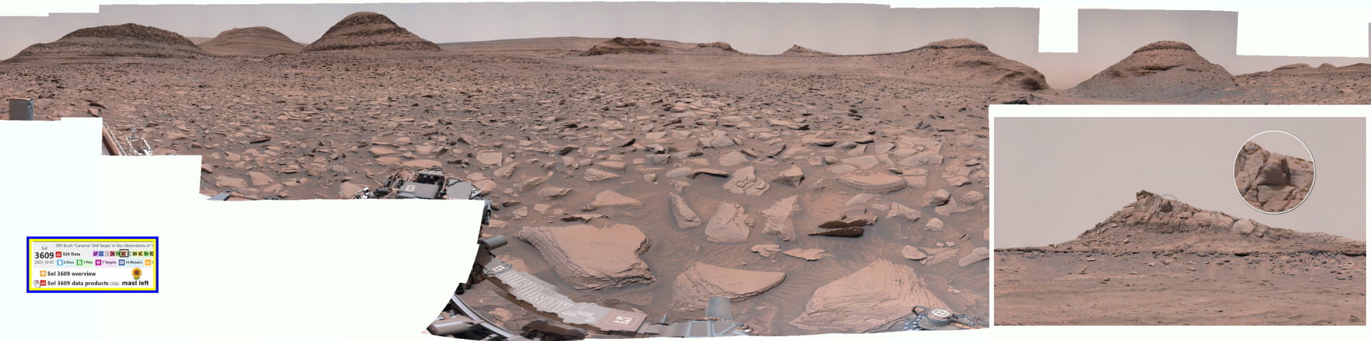 Mars Curiosity rover sol 3609ML mast left