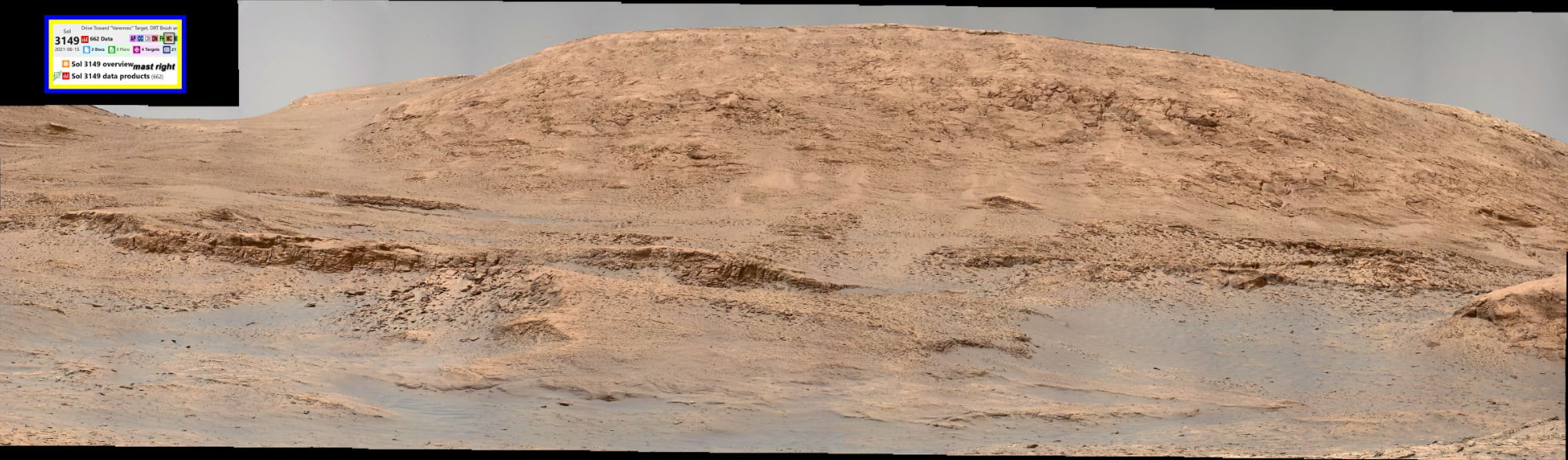 Mars Curiosity rover sol 3149MR Mast Right