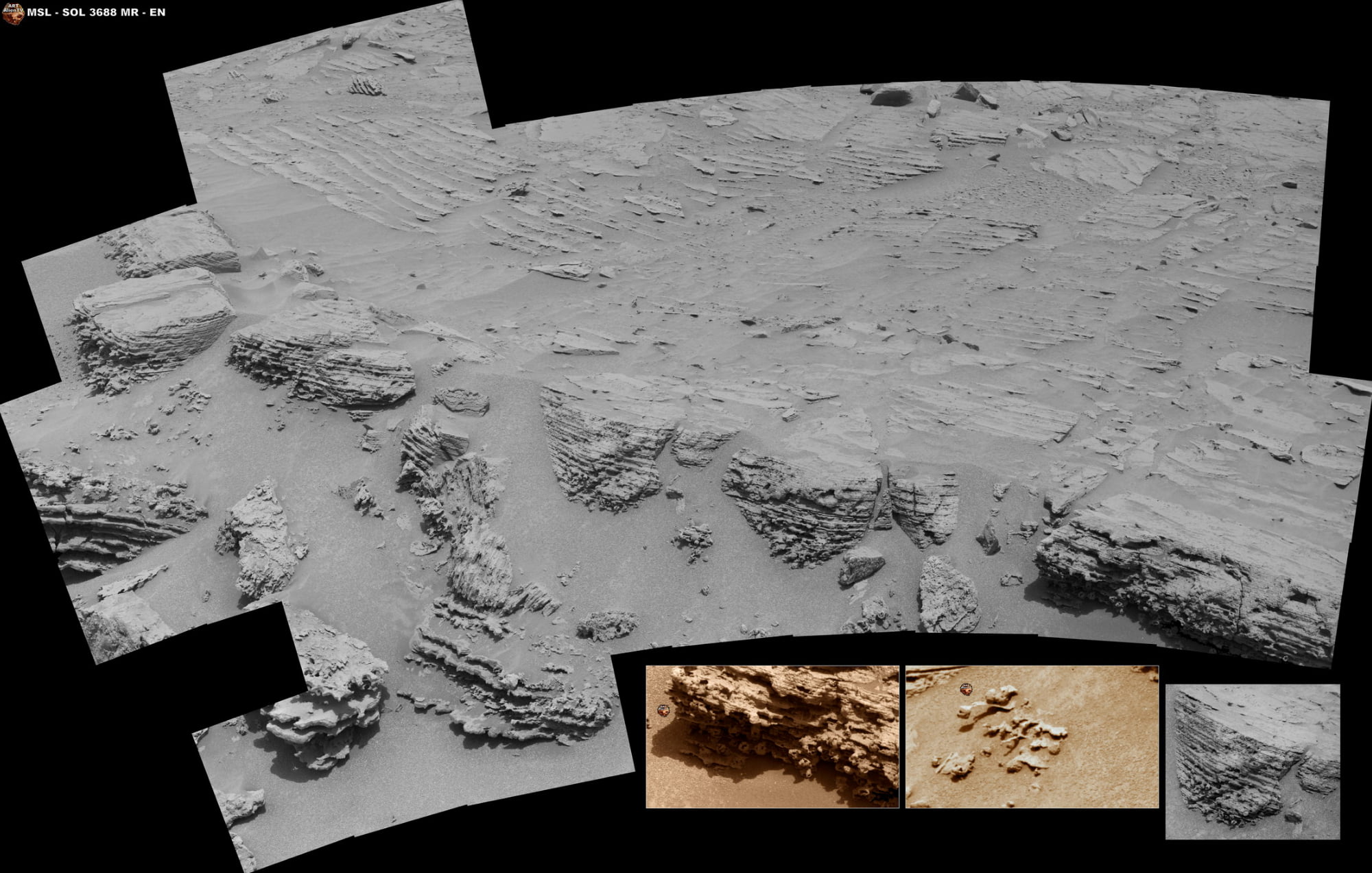 MSL SOL 3688 MR (EN) Barnacles - ArtAlienTV-Gigapans