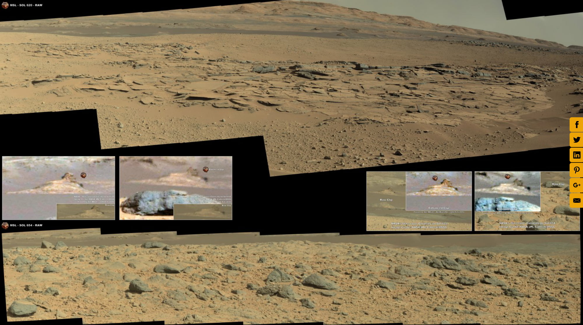 MSL SOL 620+654 (RAW) The Mars Giant Sphinx - ArtAlienTV-Gigapans