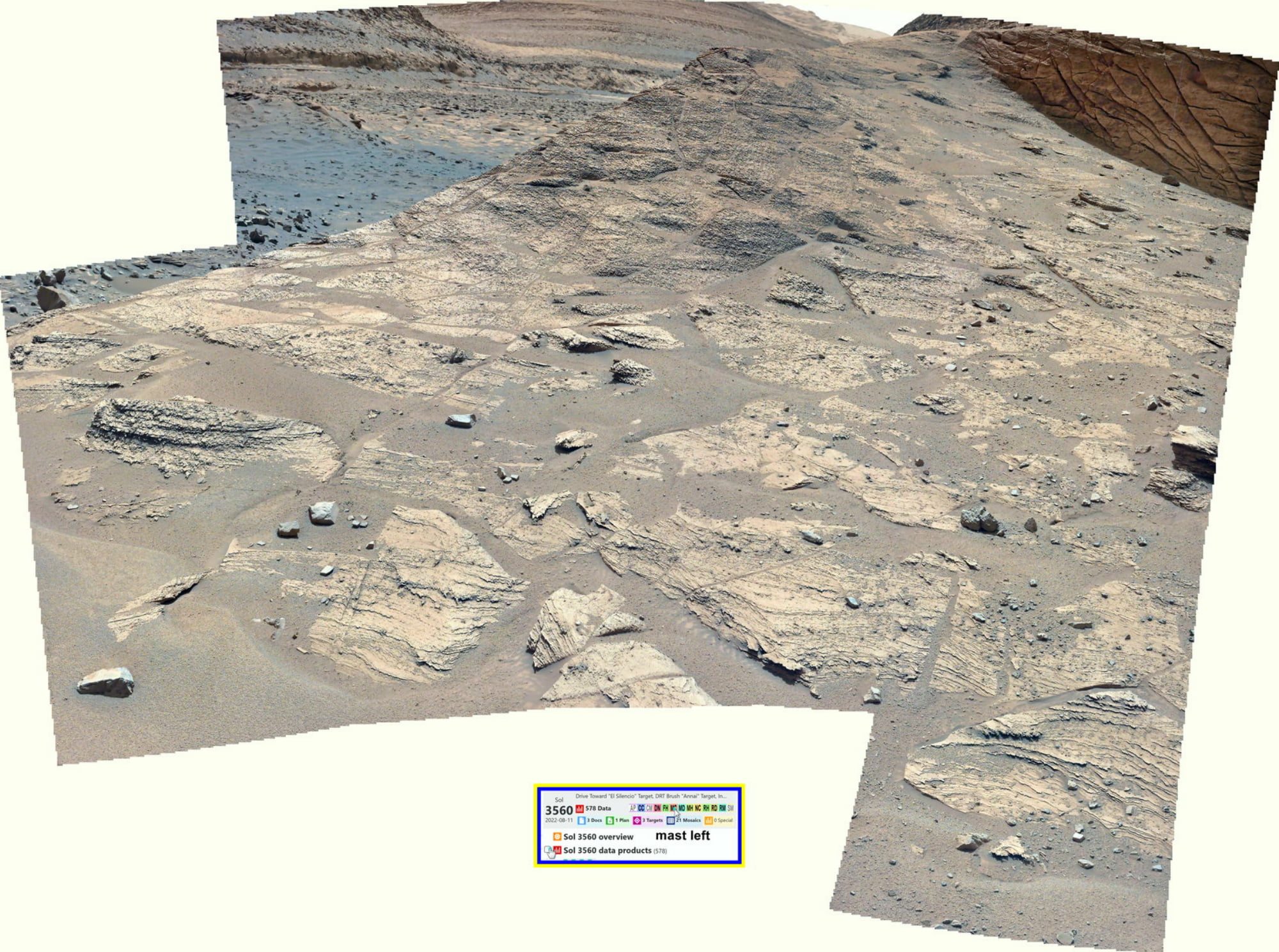 Mars Curiosity rover sol 3560ML Mast left