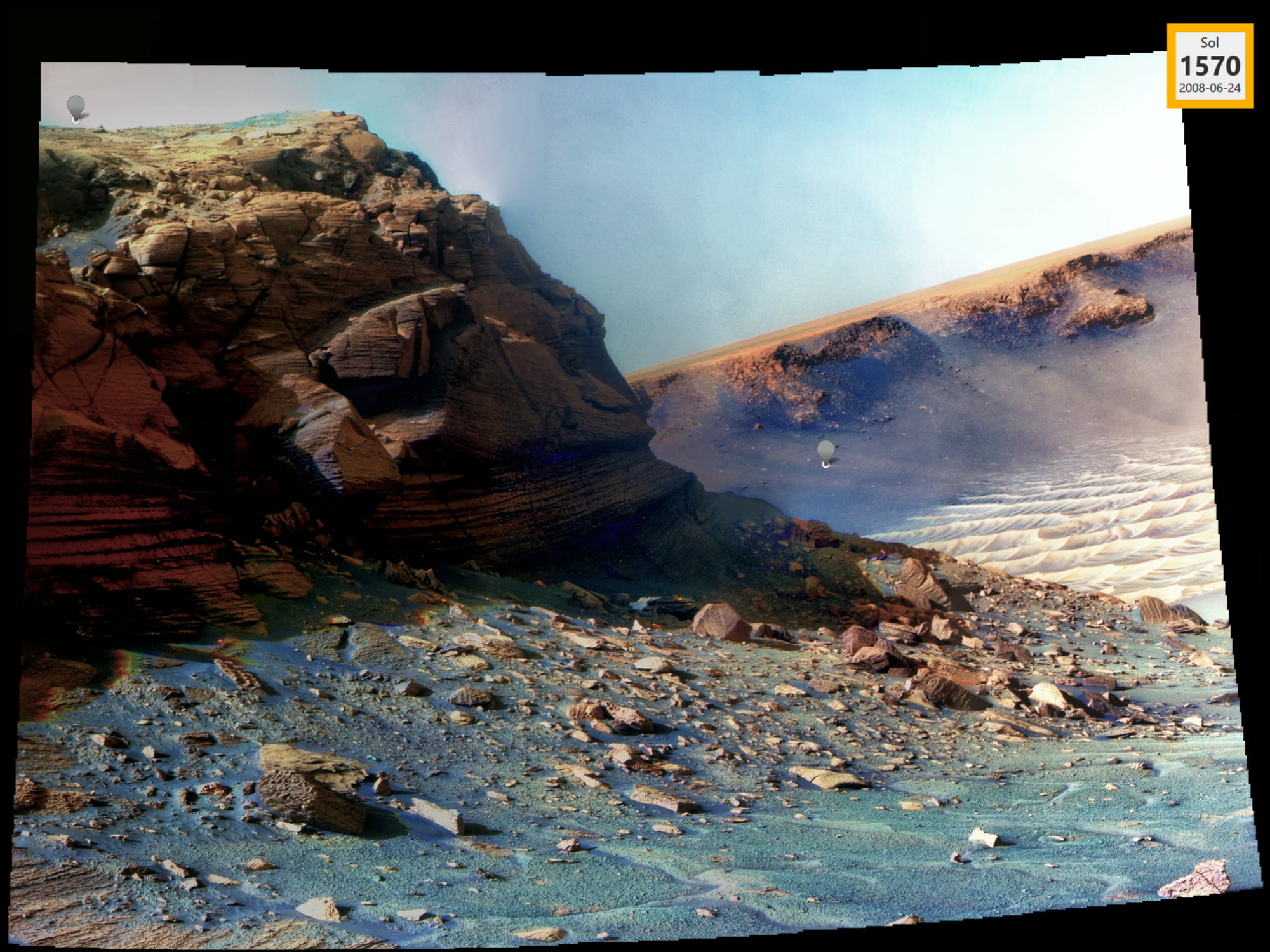 Mars Opportunity rover sol 1570 ~ 30 images