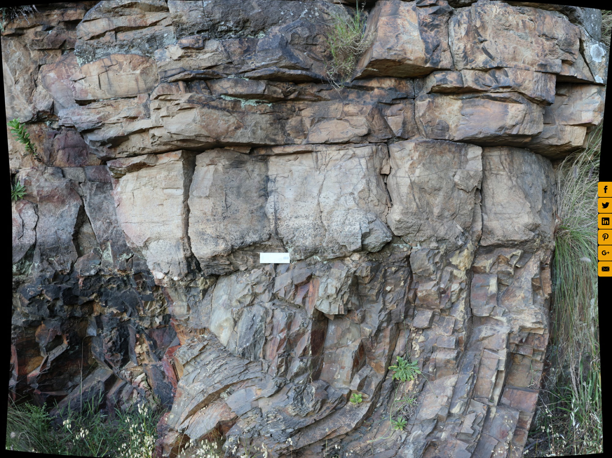 Geological contact for students to identify and interpret