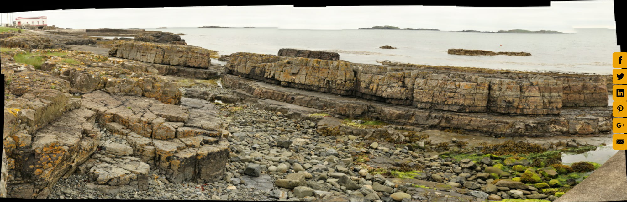 Portrush: hornfels (contact metamorphosed Lias shale) above Portrush ...