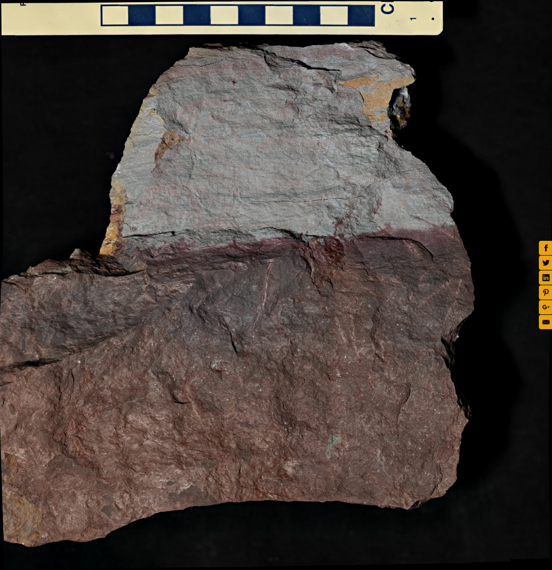 Oxidation and reduction in Hampshire Formation sedimentary rock