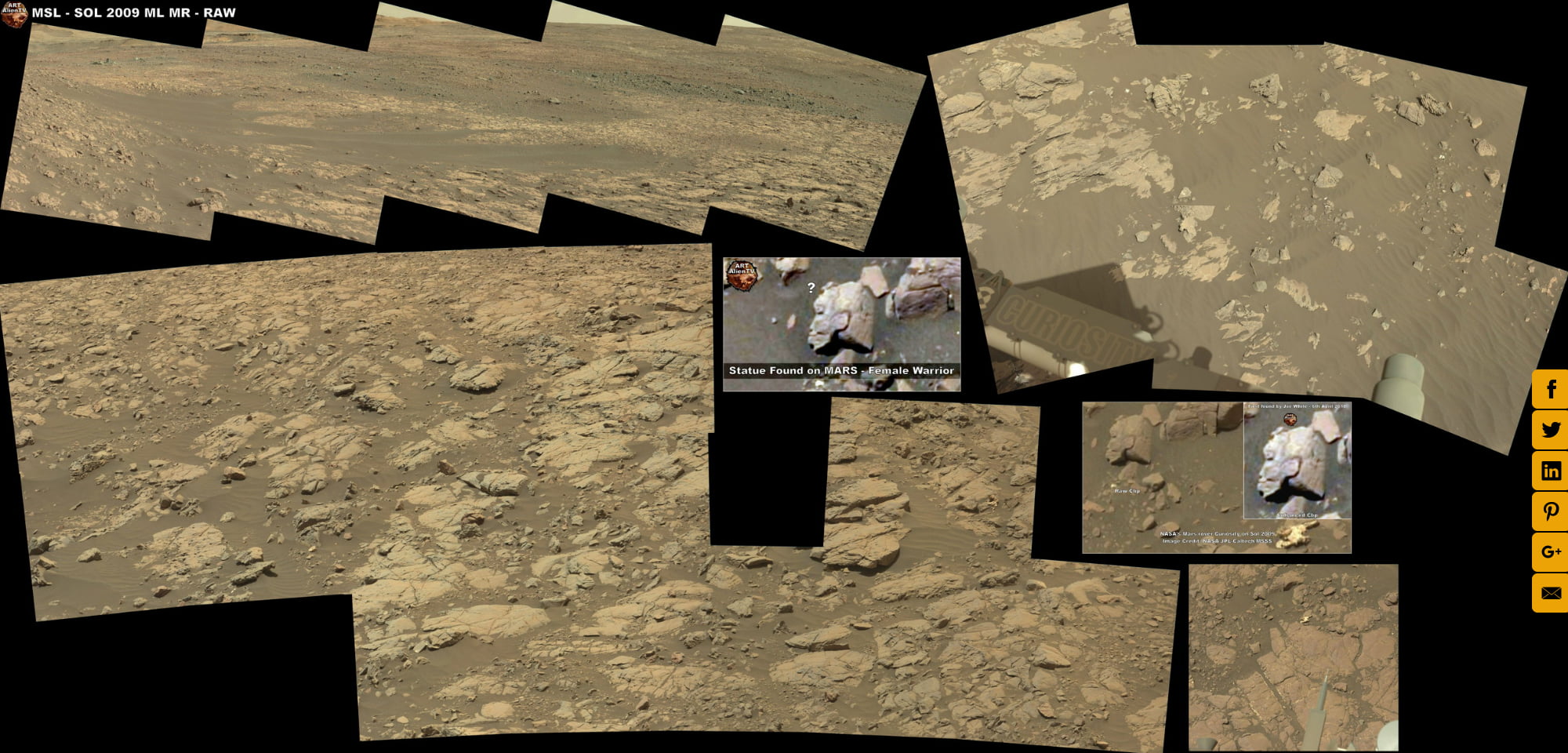 MSL SOL 2009 ML MR (RAW) Statue Found on MARS - Female Warrior ...