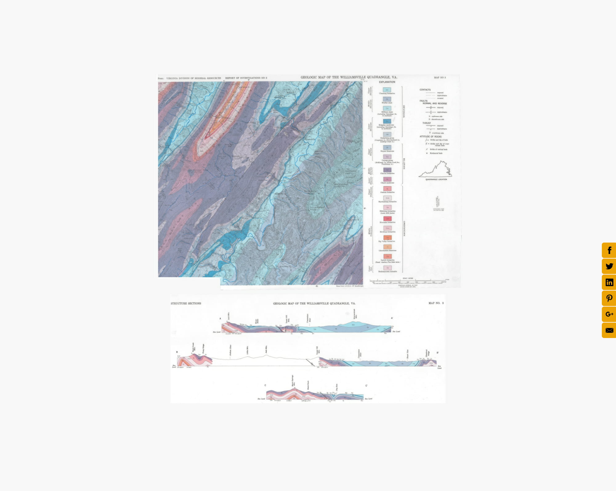 Geologic map of the Williamsville, Virginia quadrangle