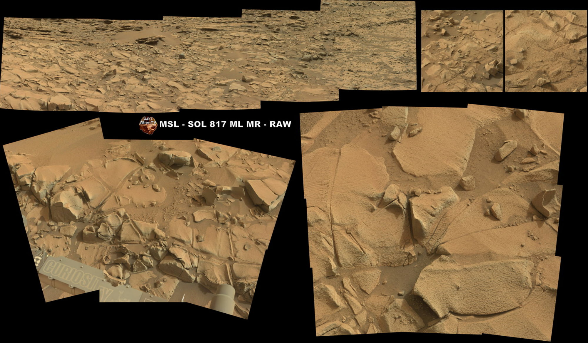 MSL SOL 817 ML MR (RAW 60) Broken Parts - ArtAlienTV-Gigapans