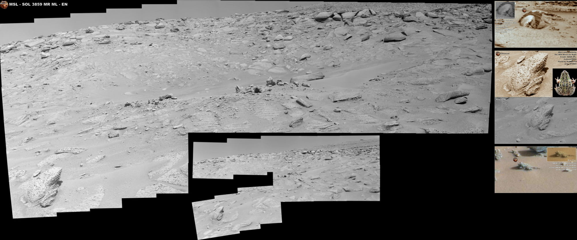 MSL SOL 3859 MR (EN 1) Giant Mars Frog Fossil - ArtAlienTV-Gigapans