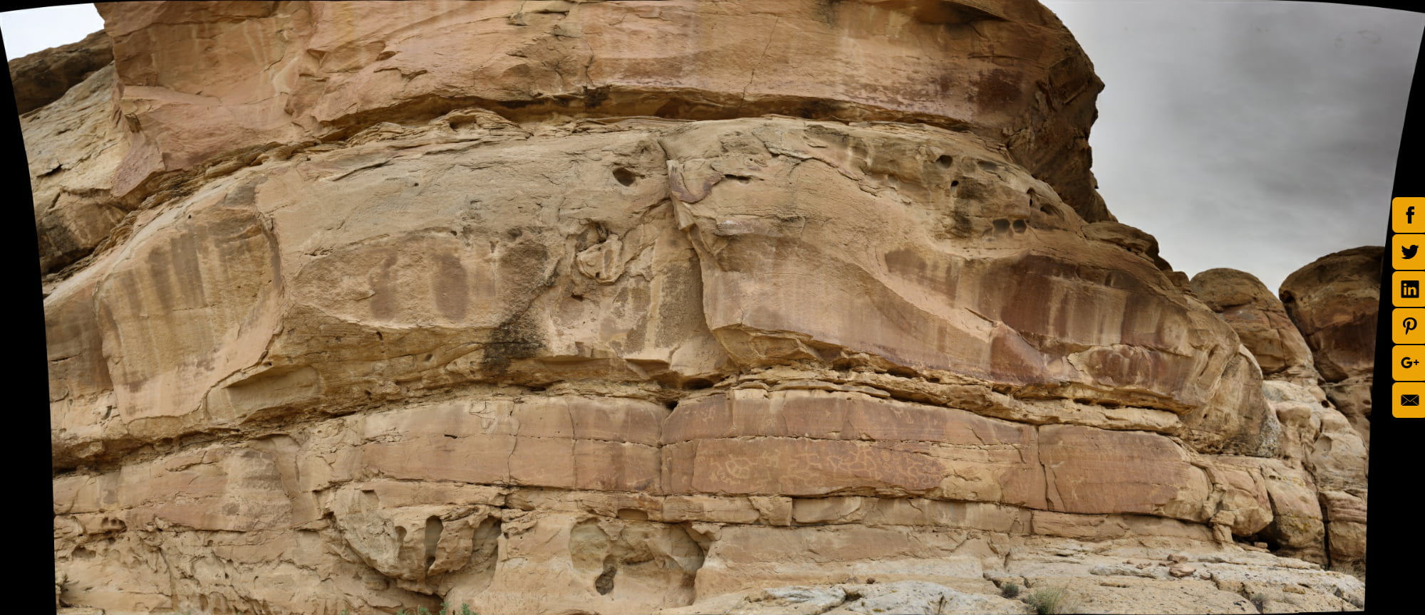 Panel along the Petroglyph Trail, Chaco Culture NHS