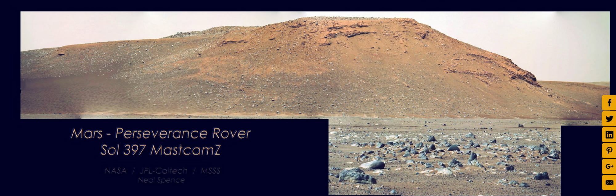 Perseverance Rover : Sol 397 MastcamZ L + R