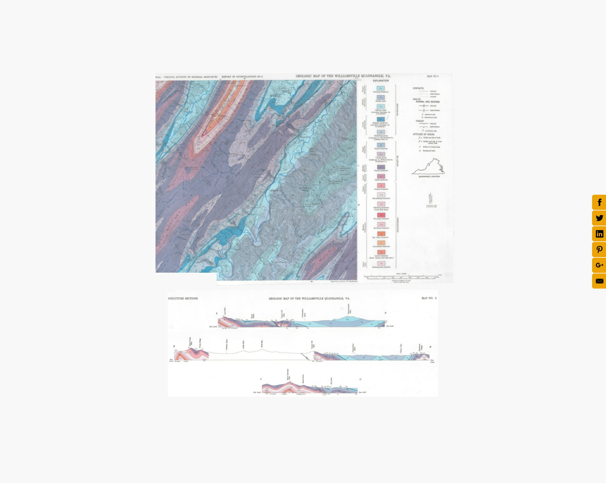 Geologic map of the Williamsville, Virginia quadrangle
