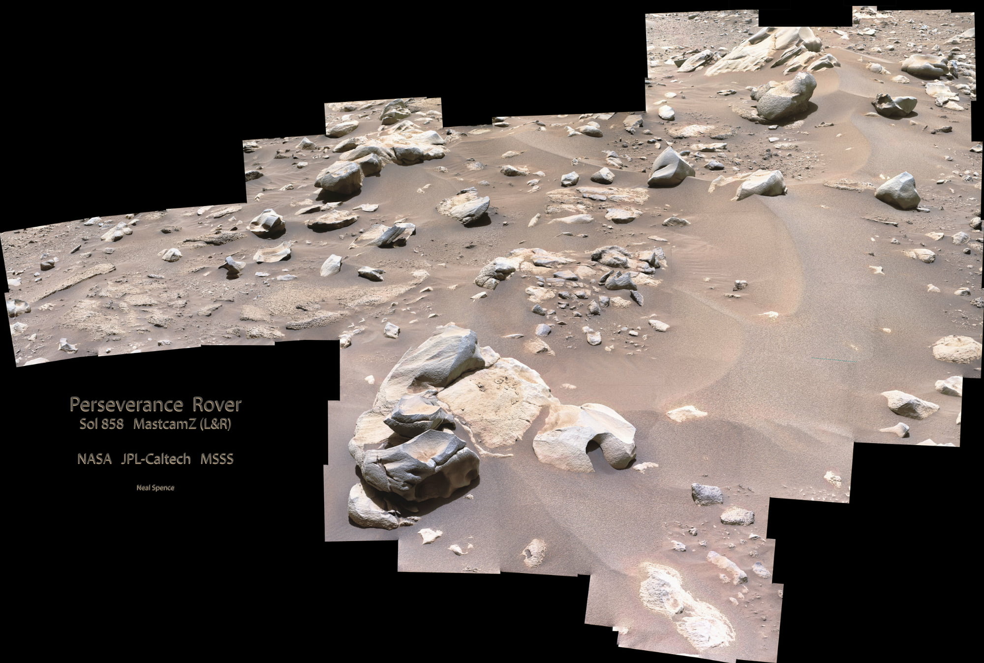 Mars 2020 Rover Perseverance Sol 858 MastcamZ (LR)