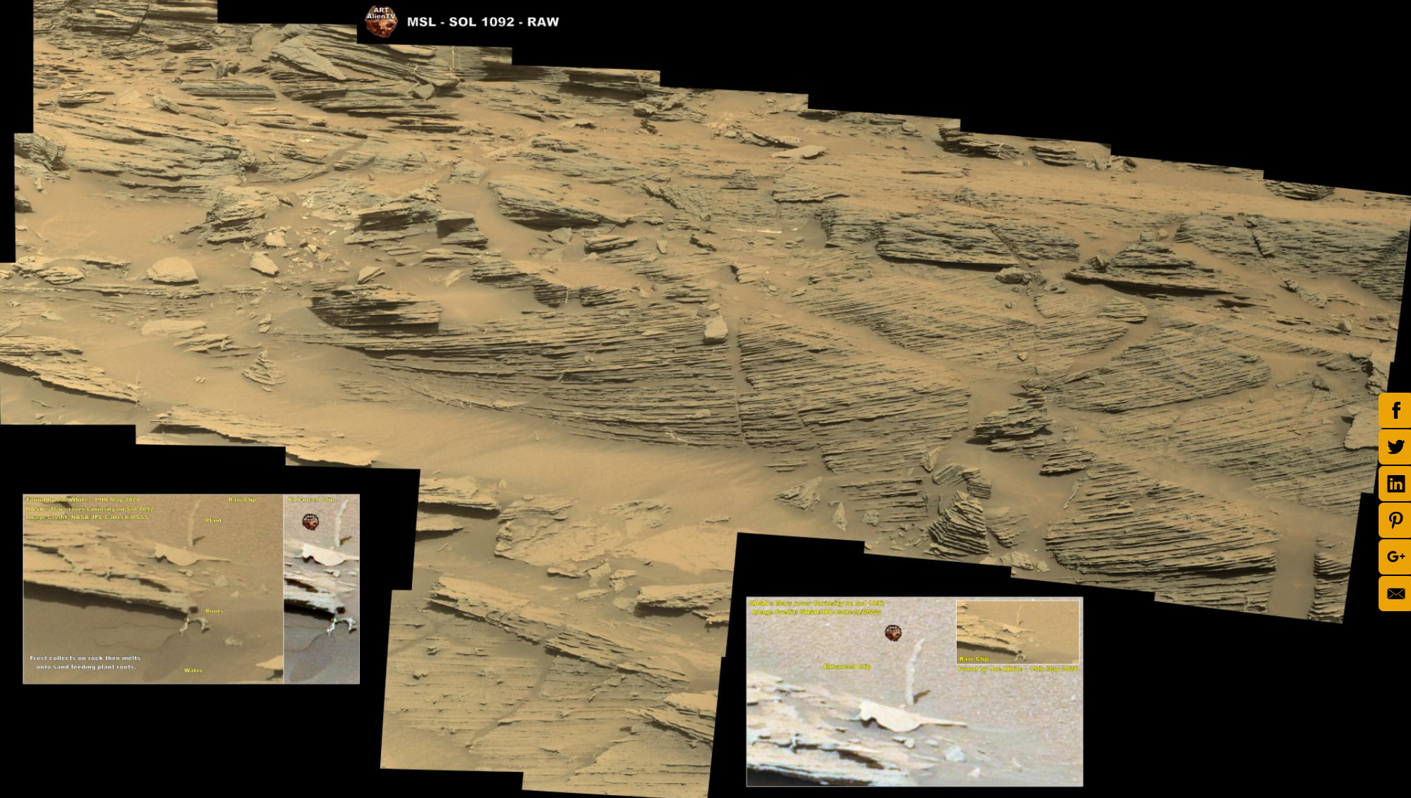 MSL SOL 1092 (RAW) Mars Cactus Plant - ArtAlienTV-Gigapans