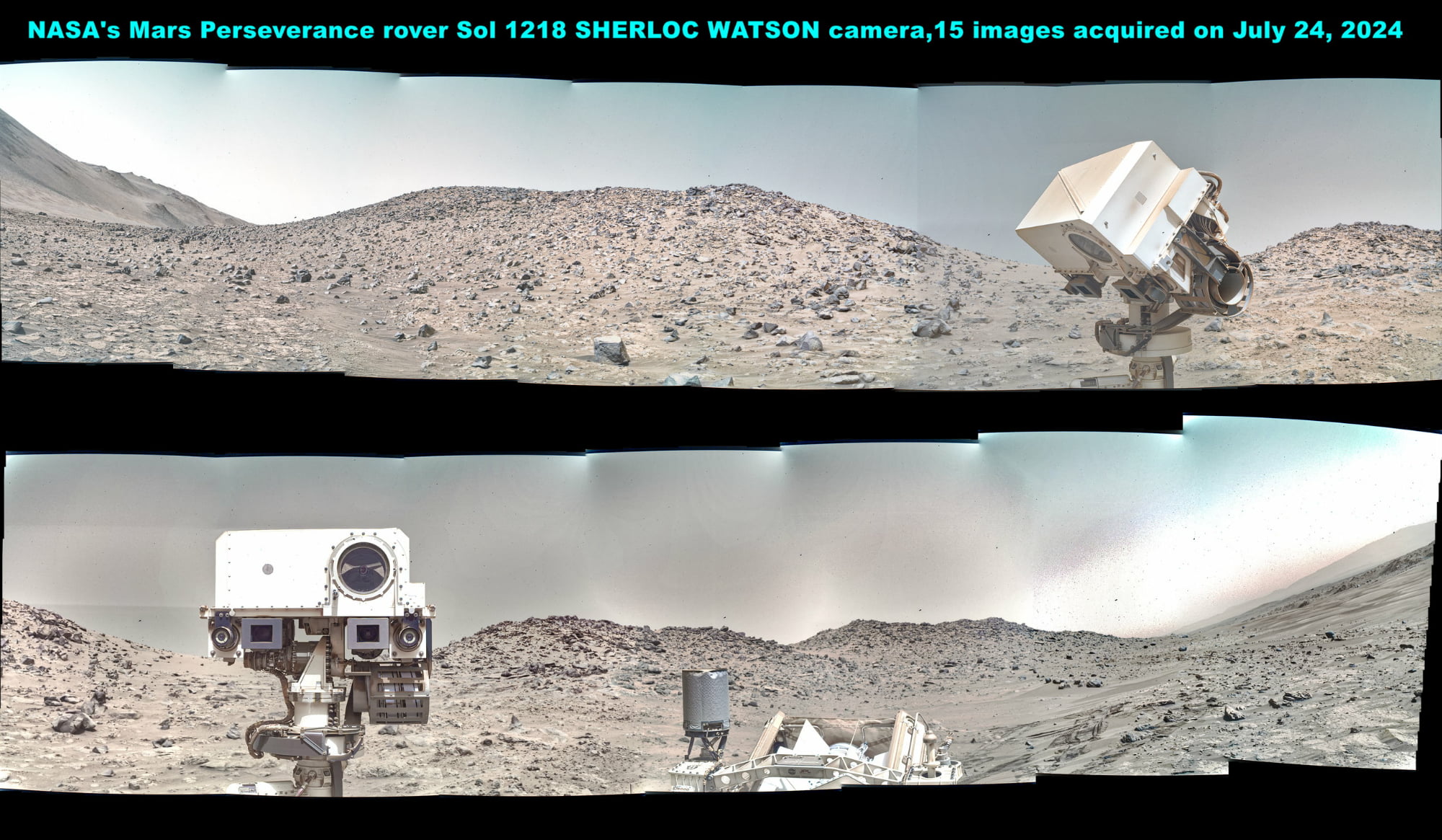 Perseverance rover Sol 1218 SHERLOC