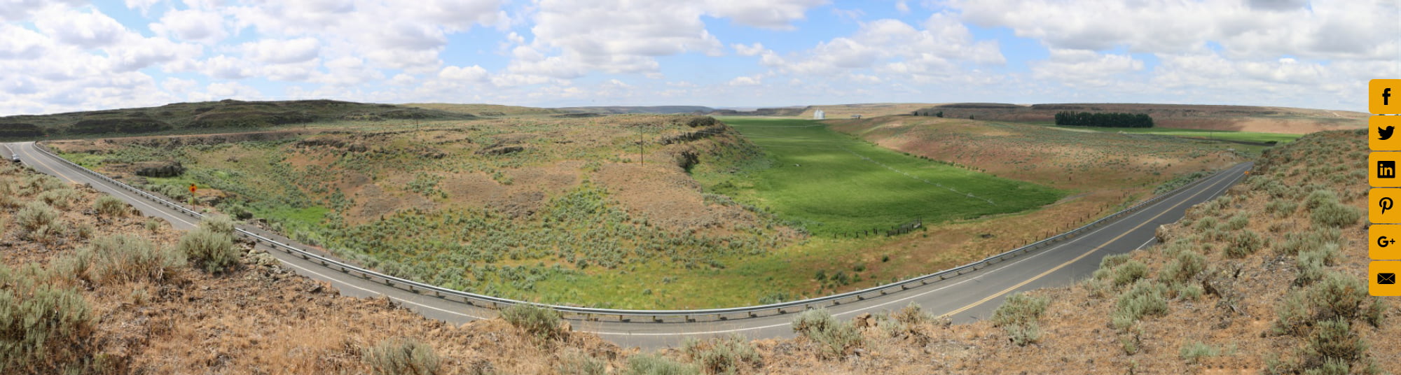 Channeled Scabland with subaqueous gravel bars, Wilson Creek, Washington