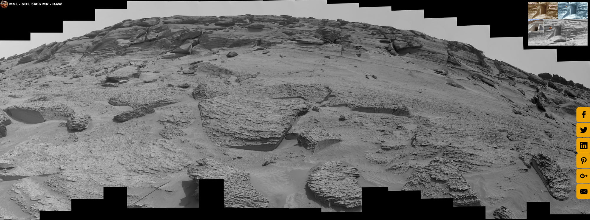 MSL SOL 3466 MR (RAW 5) MARS Doorway / Entrance at Mt Sharp ...