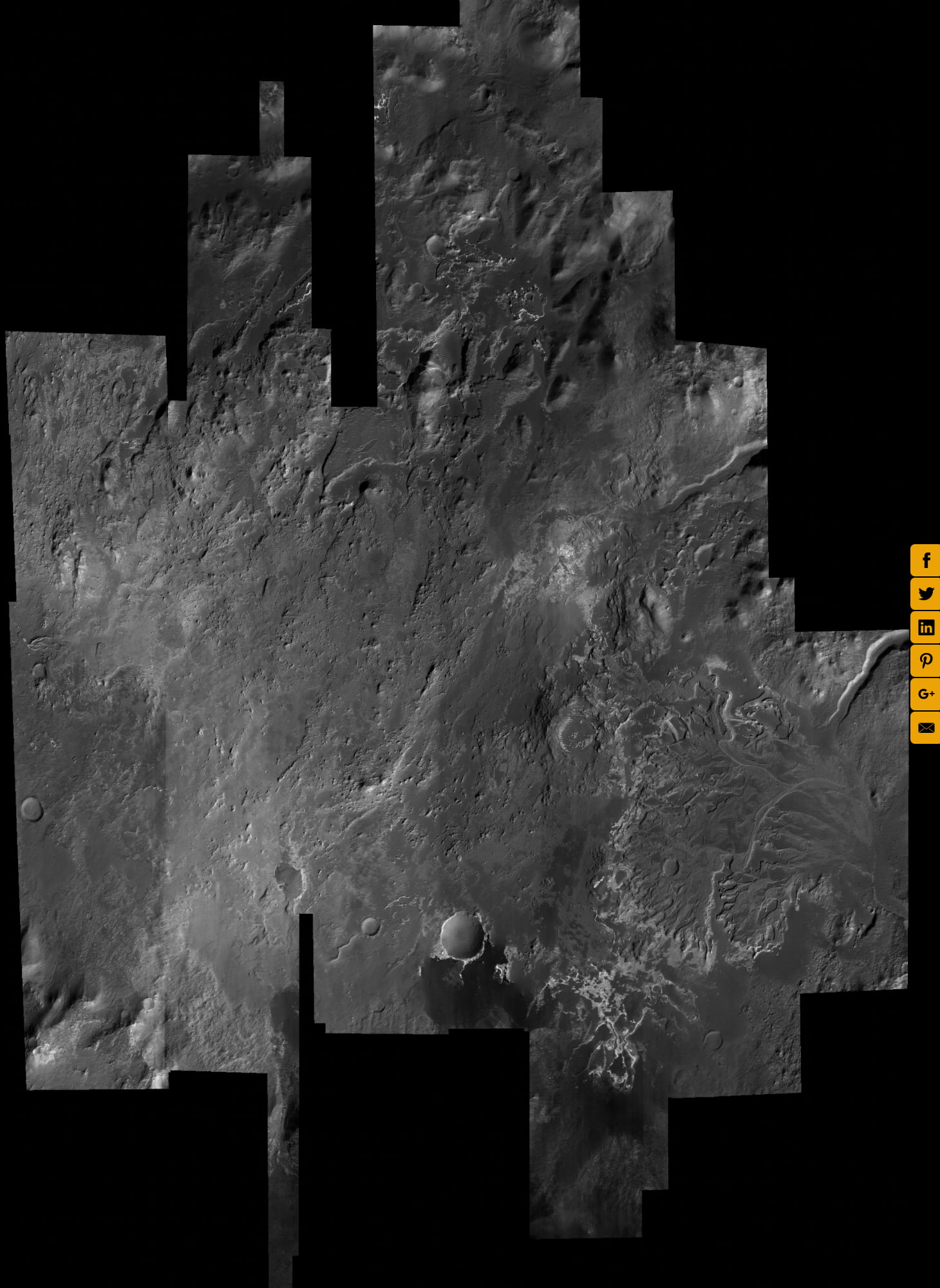 Eberswalde Crater - Mars : MRO / HiRISE Browse image mosaic