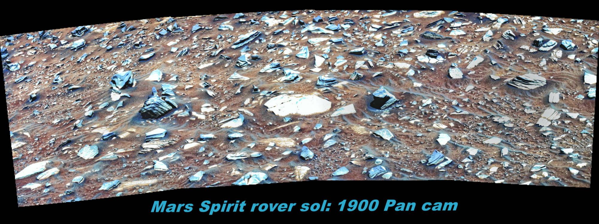 Mars Spirit rover sol 1900 Pan cam