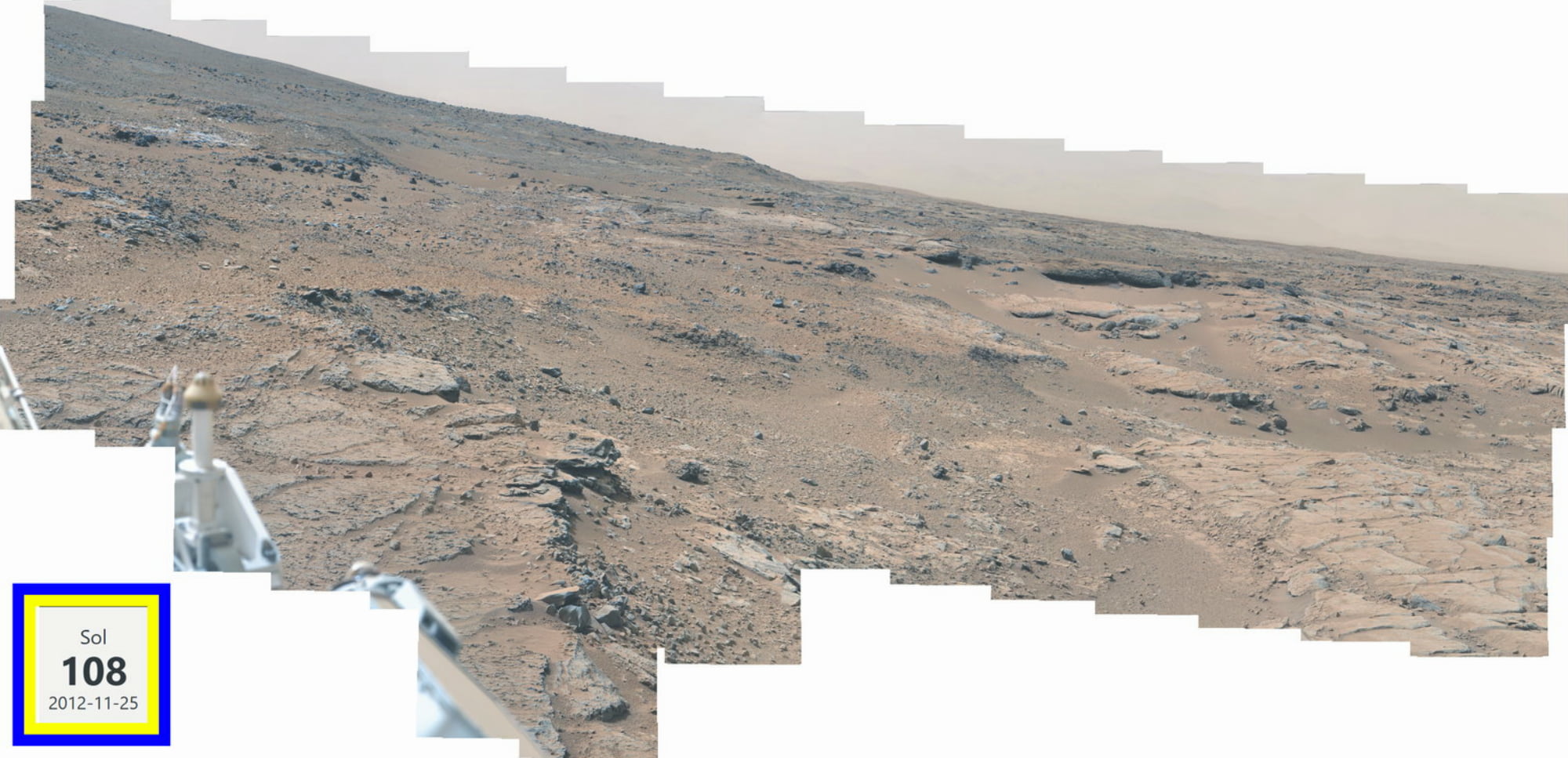 Mars Curiosity rover sol 108MR mast right