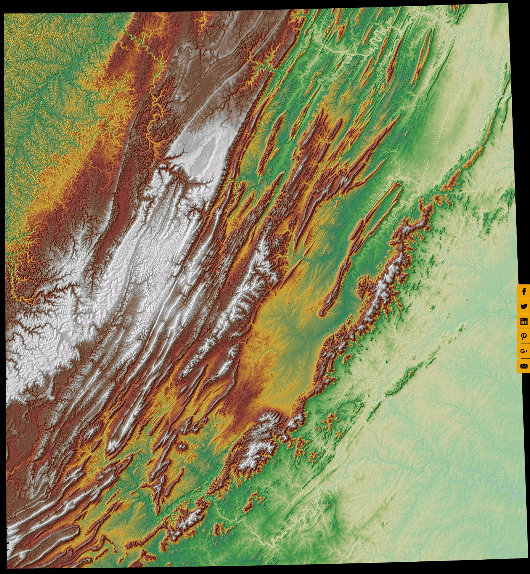 Physiography of the central Appalachians