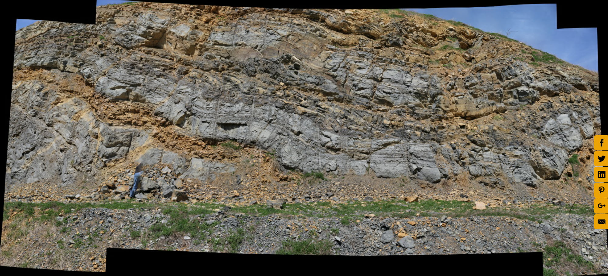 Folded strata of the Silurian Tonoloway Formation